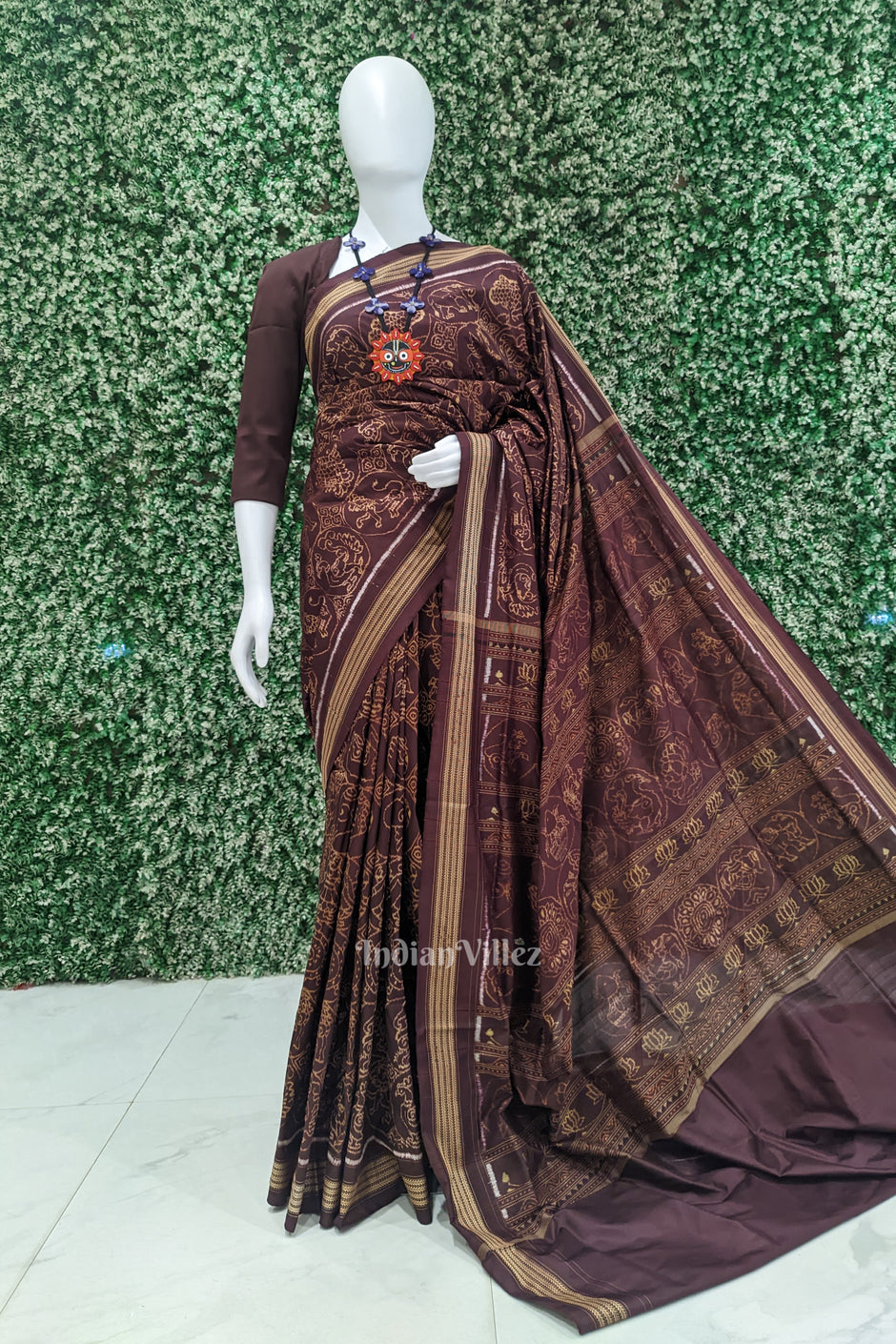 Natural Dye Sambalpuri Silk Saree – IndianVillèz
