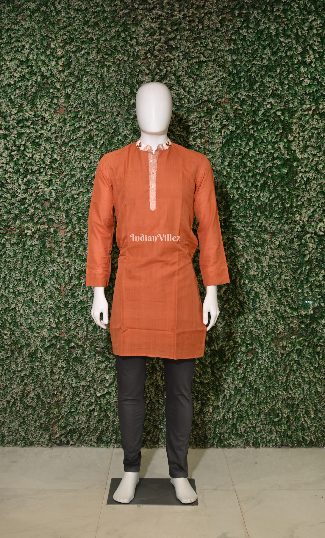 Orange Odisha Ikat Cotton Kurta for Men – IndianVillèz