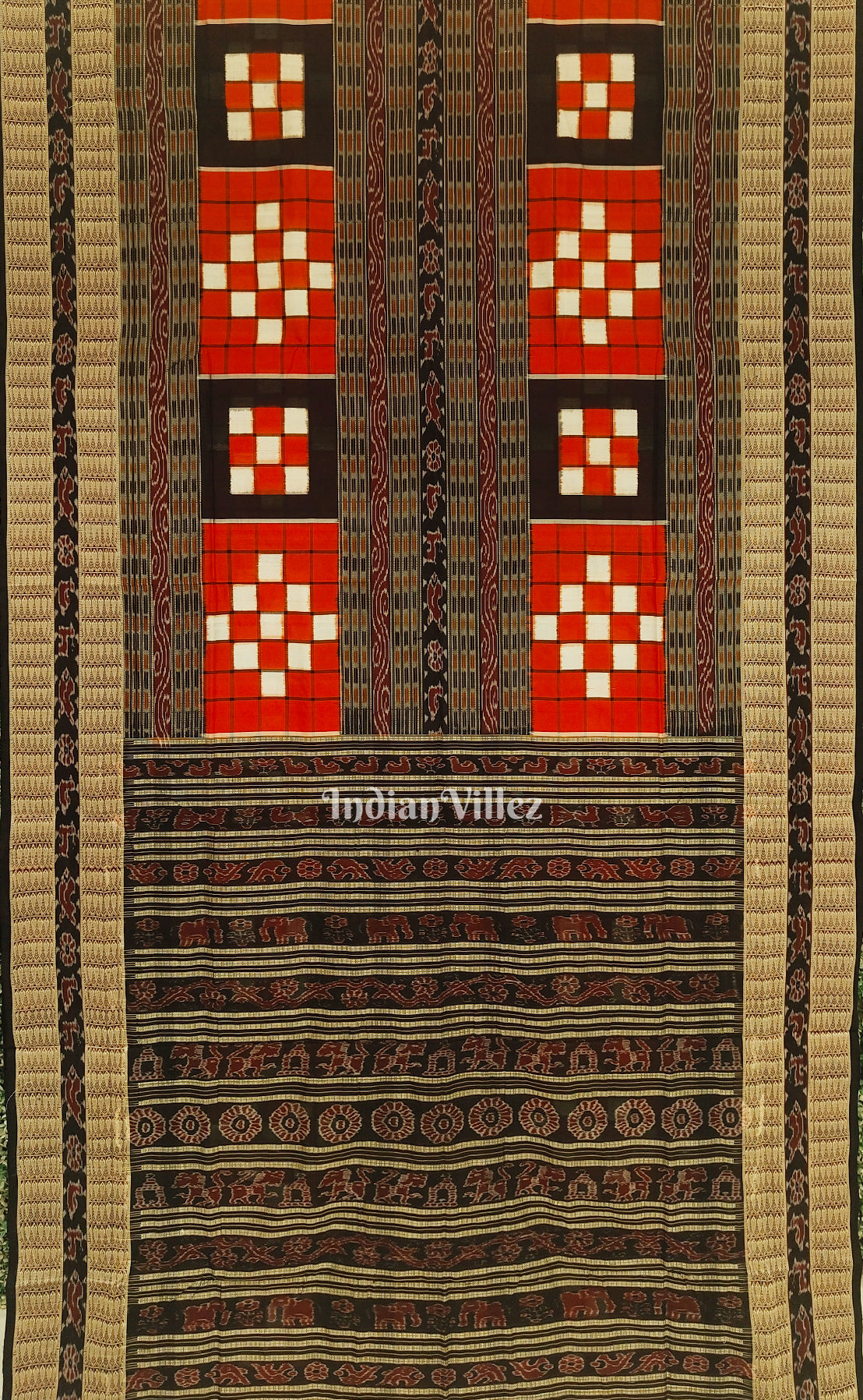 Pasapali Saree | Buy Border Sambalpuri Pasapalli Saree Online ...
