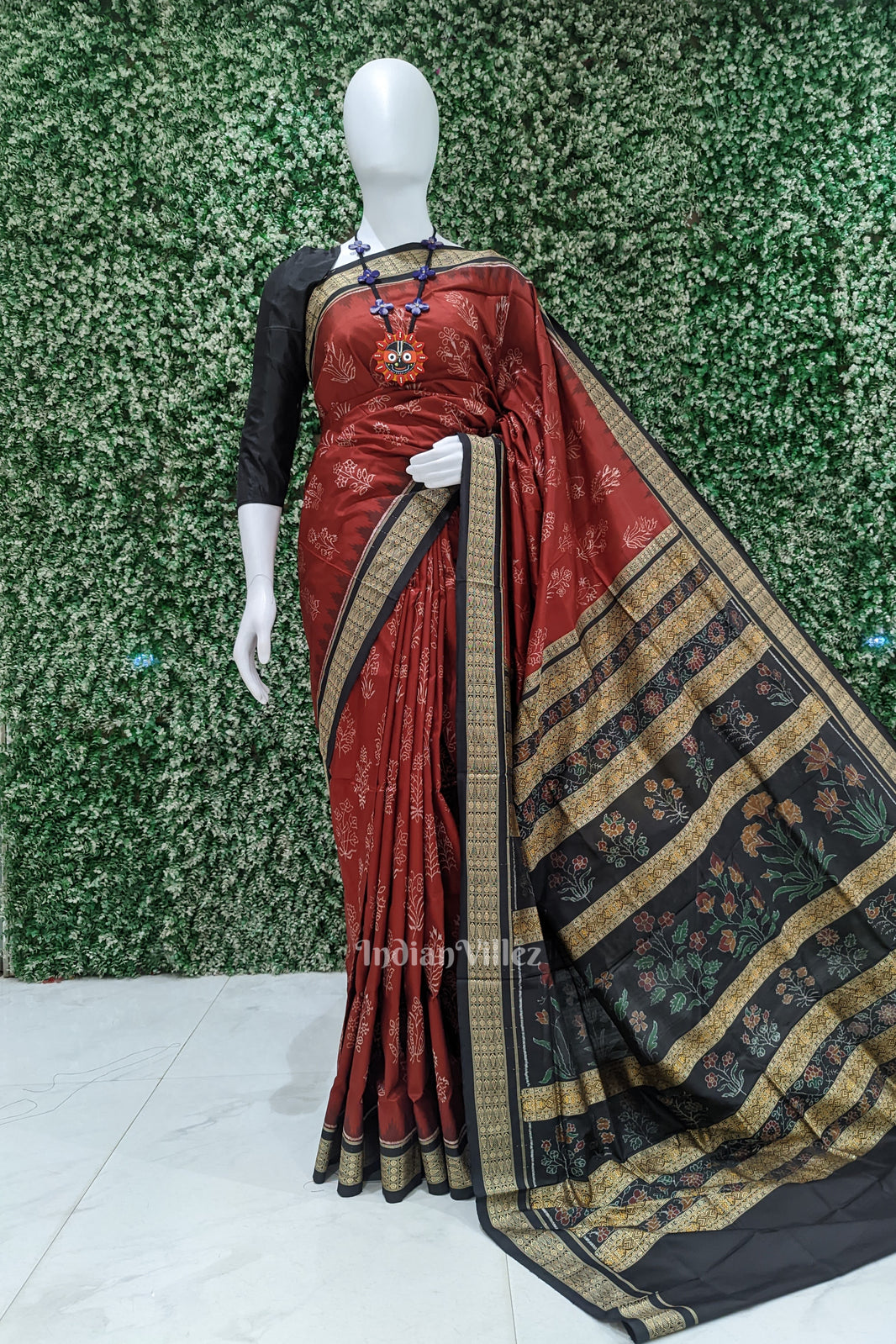 Natural Dye Sambalpuri Silk Saree – IndianVillèz