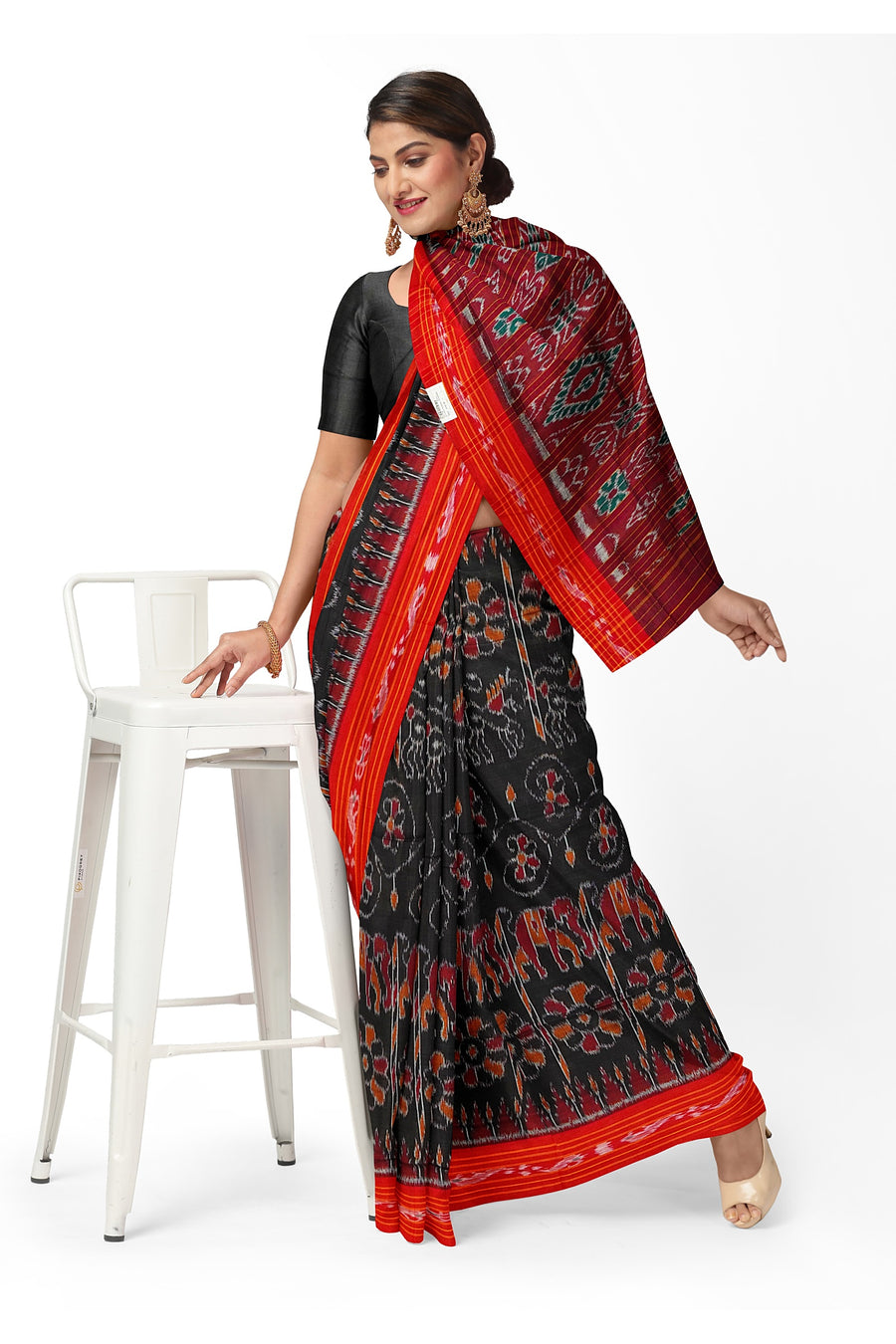 Maniabandha Saree | Buy Cotton Ikat Maniabandha Pata Saree Online ...
