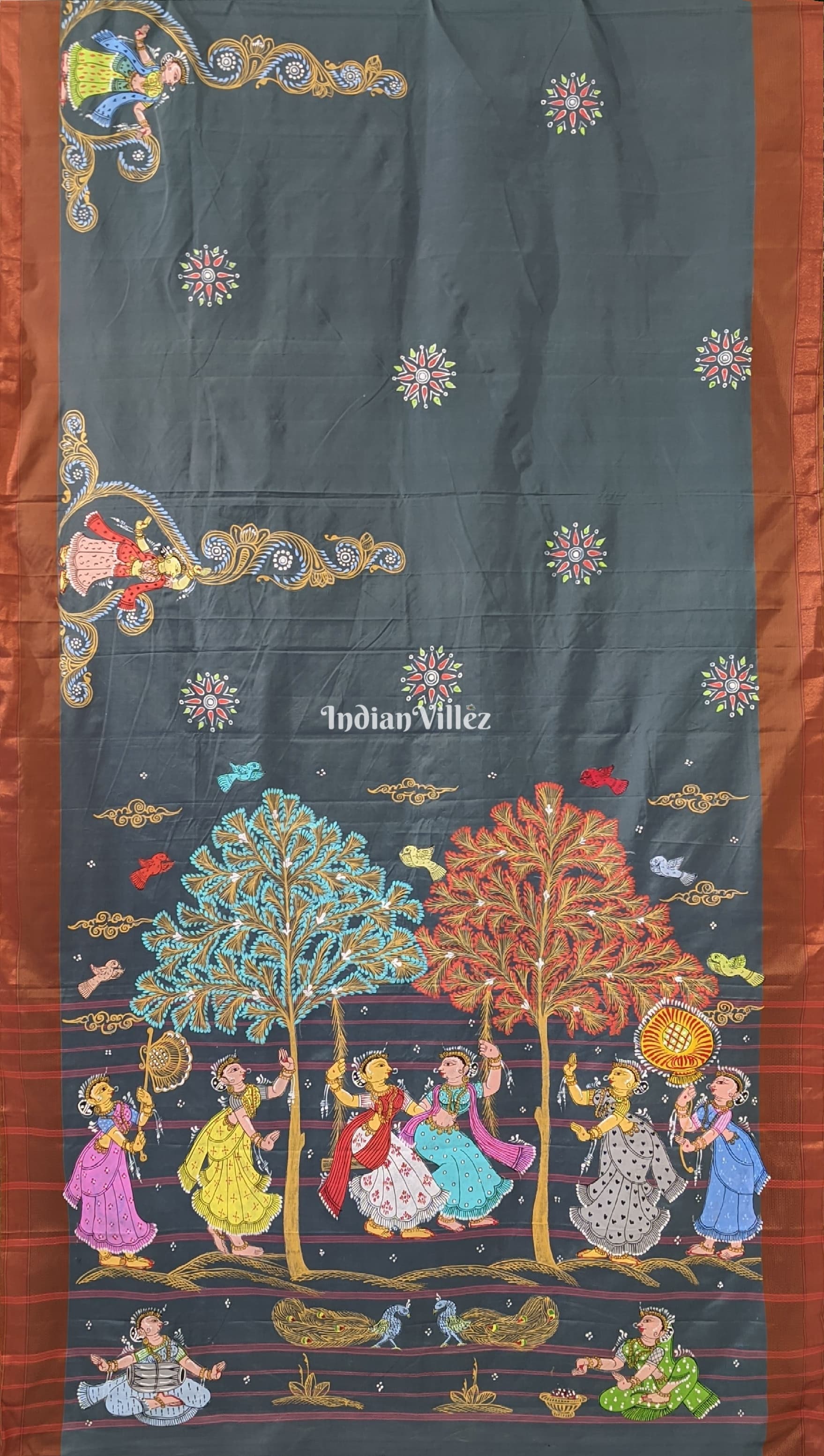 Rani Pink Odisha Handloom Nabakothi Silk Dupatta – IndianVillèz