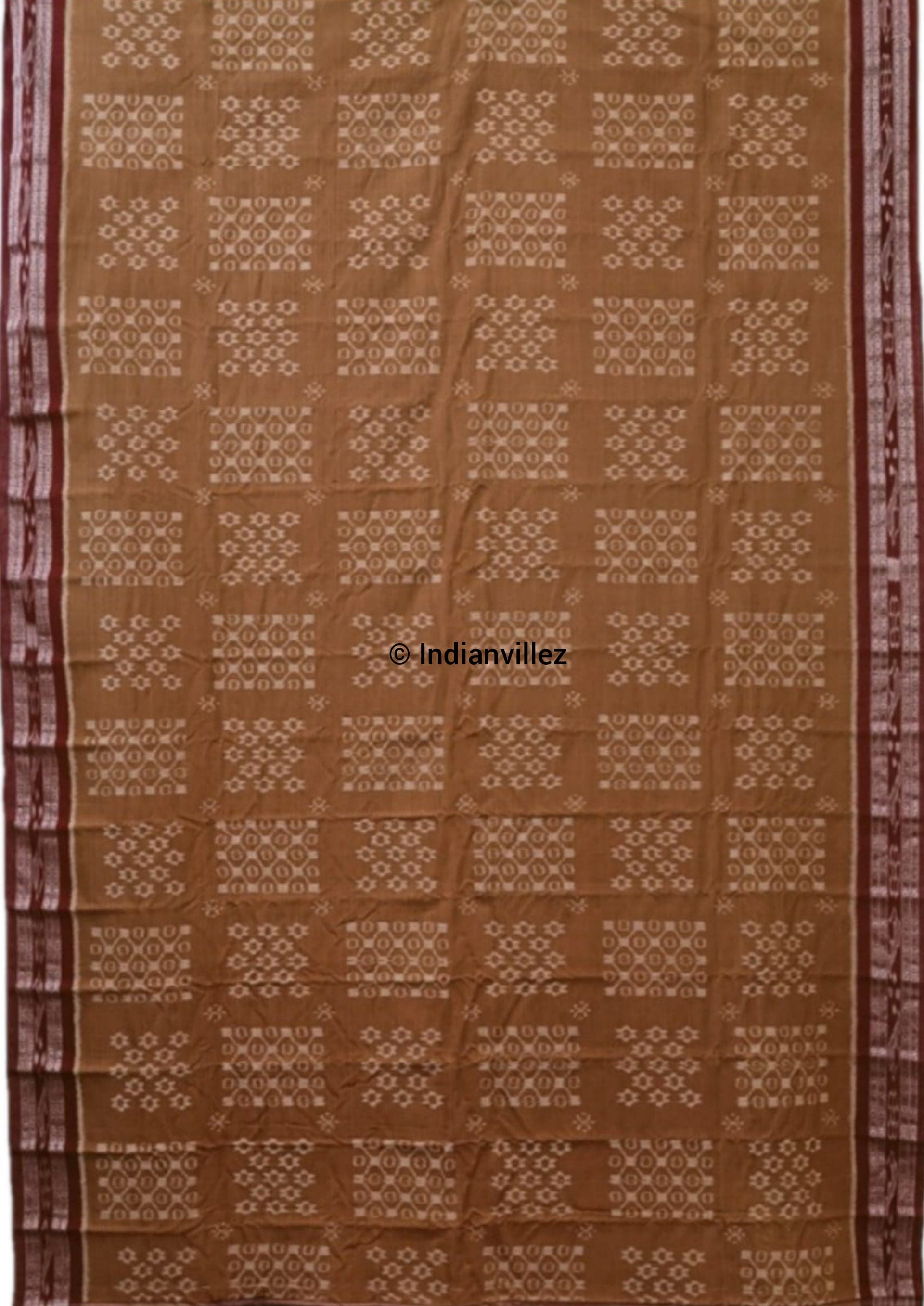 Matt Orange Odisha Handloom Sambalpuri Cotton Saree – IndianVillèz